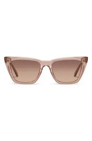 Quay Call The Shots 54mm Gradient Cat Eye Sunglasses - Doe/dark Fawn