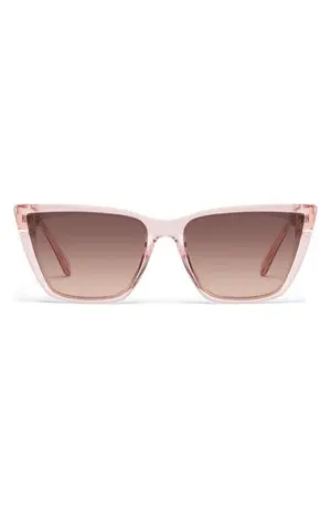 Quay Call The Shots 54mm Gradient Cat Eye Sunglasses - Plum Peony/brown