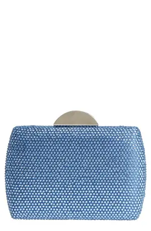 Nina Pacey Crystal Minaudière Blue