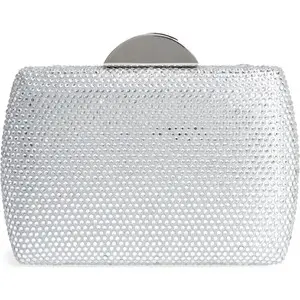 Nina Pacey Crystal Minaudière - Silver