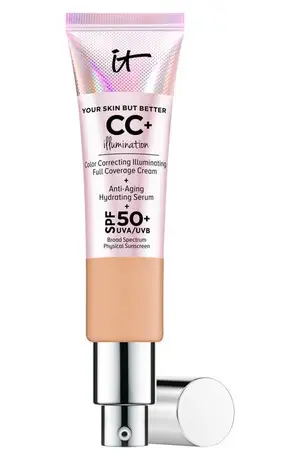 IT COSMETICS Cc+ Cream Illumination Spf 50+ Full Coverage Cream Corrector & Serum Medium Tan