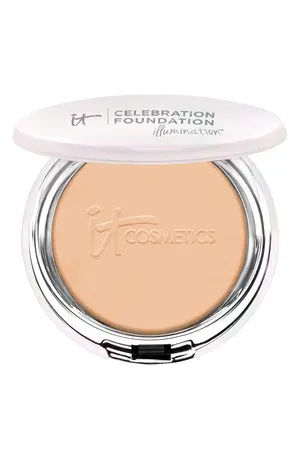 IT COSMETICS Celebration Foundation Illumination™ Full Coverage Anti-aging Hydrating Powder Foundation Medium Tan (w)