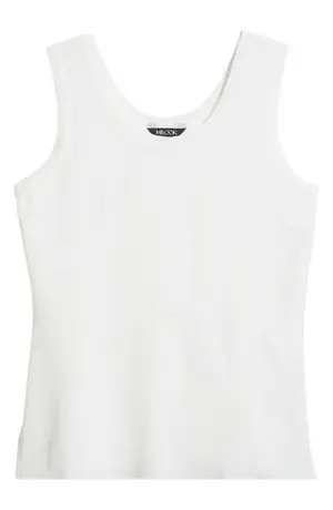 Misook Scoop Neck Tank - Wht