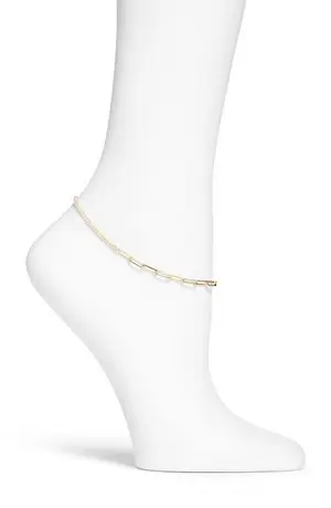 SHYMI Split Chain Anklet - Gold/white