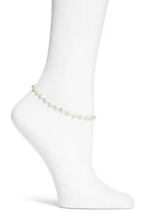 SHYMI Cubic Zirconia Bezel Anklet - Gold/white