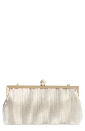 Nina Aneka Pleated Shine Clutch - Champagne
