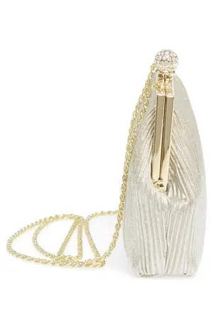 Nina Aneka Pleated Shine Clutch - Champagne