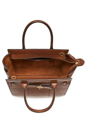 Mulberry Small Zipped Bayswater Leather Satchel - Oak