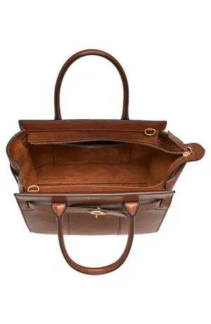 Mulberry Small Zipped Bayswater Leather Satchel - Oak