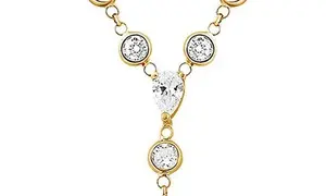 SHYMI Cubic Zirconia Bezel Y-necklace