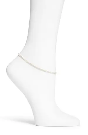 SHYMI Cubic Zirconia Tennis Anklet - Gold/ White