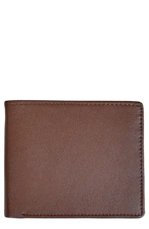 ROYCE NEW YORK Rfid Leather Bifold Wallet Brown