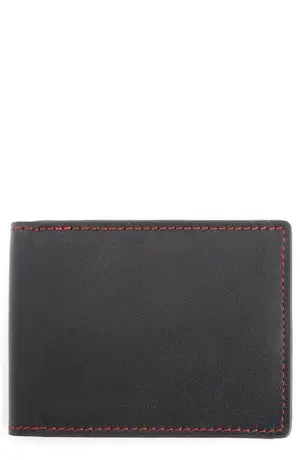 ROYCE NEW YORK Rfid Leather Bifold Wallet Red