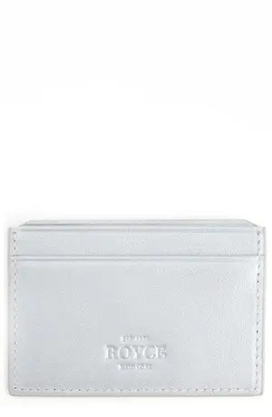 ROYCE NEW YORK Rfid Leather Card Case Silver
