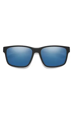 SMITH Smith Basecamp 58mm ChromaPop™ Polarized Sunglasses Matte Black / Chromapop Blue