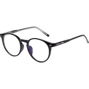 FIFTH & NINTH Round Frame Blue Light Filtering Eyeglasses - Black