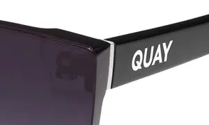Quay Come Thru 144mm Gradient Cat Eye Sunglasses - Black/ Fade