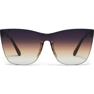 Quay Come Thru 144mm Gradient Cat Eye Sunglasses Black/dusk Poppy