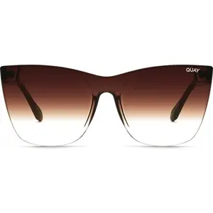 Quay Come Thru 144mm Gradient Cat Eye Sunglasses - Tort Gold/brown Fade