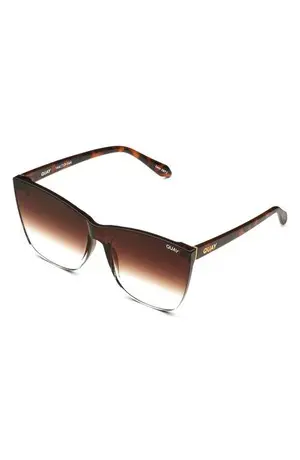Quay Come Thru 144mm Gradient Cat Eye Sunglasses - Tort Gold/brown Fade