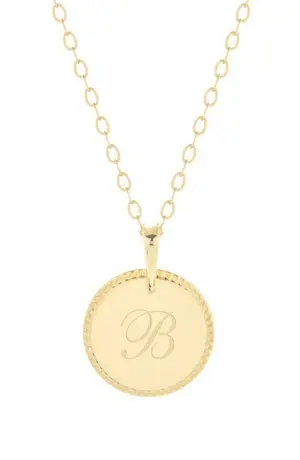 BROOK & YORK Milia Initial Pendant Necklace - Gold B
