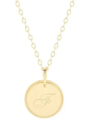BROOK & YORK Brook And York Milia Initial Pendant Necklace Gold F