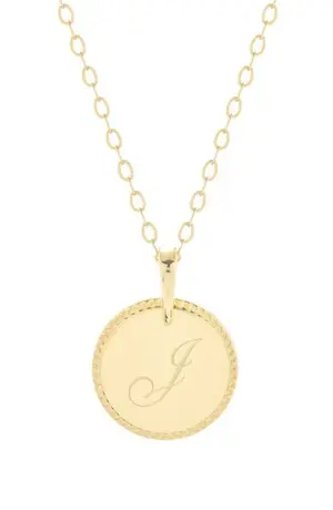 BROOK & YORK Milia Initial Pendant Necklace - Gold J