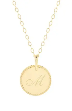 BROOK & YORK Milia Initial Pendant Necklace - Gold M
