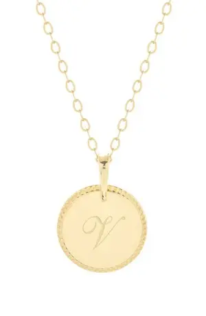 BROOK & YORK Brook And York Milia Initial Pendant Necklace Gold V