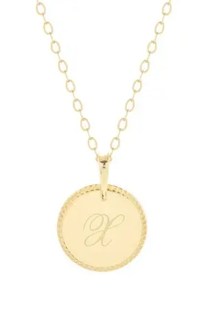 BROOK & YORK Brook And York Milia Initial Pendant Necklace Gold X