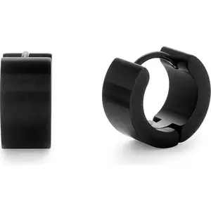 BROOK & YORK Stainless Steel Hoop Earrings - Black