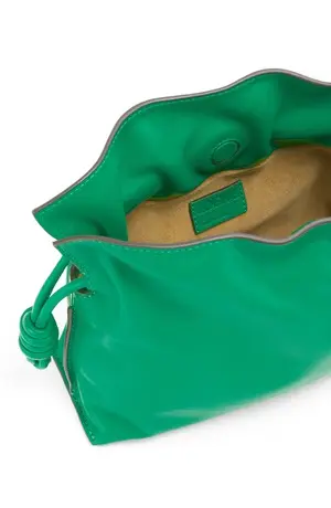 Loewe Mini Flamenco Leather Clutch - Jungle Green