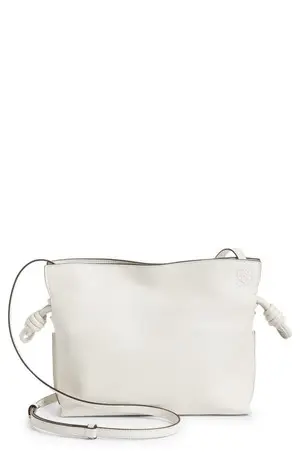 Loewe Loewe Mini Flamenco Leather Clutch Soft White