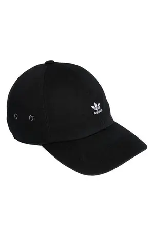 Adidas Originals By Alexander Wang Mini Trefoil Relaxed Strap Back Cap - Black/white
