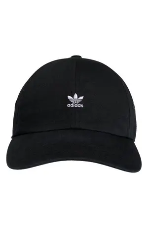 Adidas Originals By Alexander Wang Mini Trefoil Relaxed Strap Back Cap - Black/white