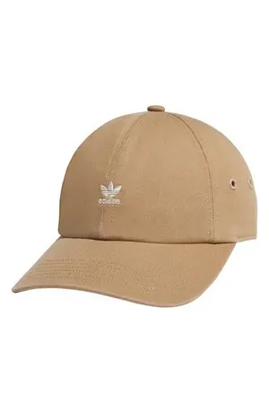 Adidas Originals By Alexander Wang Mini Trefoil Relaxed Strap Back Cap - Cardboard Brown/off White