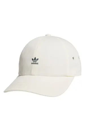 Adidas Originals By Alexander Wang Mini Trefoil Relaxed Strap Back Cap - Cream White/aurora Green Ivy
