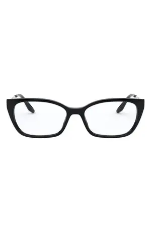 Prada Prada 54mm Rectangle Optical Glasses Black