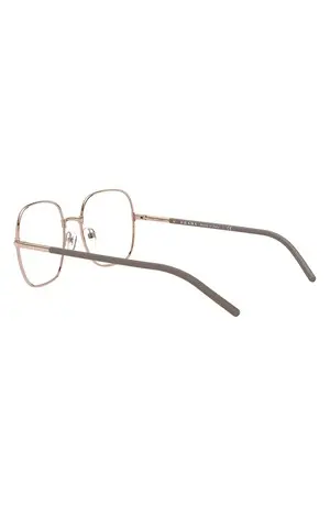 Prada 54mm Rectangle Optical Glasses - Brown/ Beige