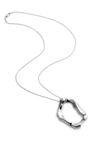 STERLING KING Molten Pendant Necklace - Sterling Silver