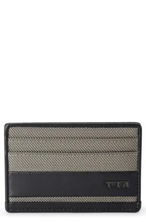 Tumi Alpha Slim Nylon Card Case - Grey Alloy