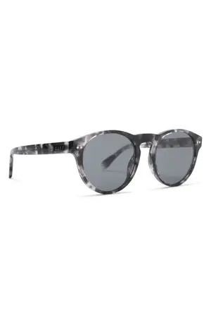 DIFF Cody 50mm Polarized Round Sunglasses - Black Marble/grey