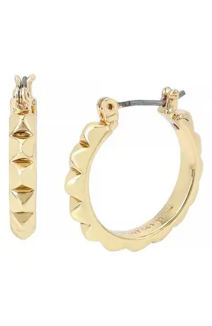 ALLSAINTS Small Studded Hoop Earrings - Gold