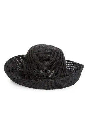 Helen Kaminski Provence 12 Raffia Hat - Charcoal