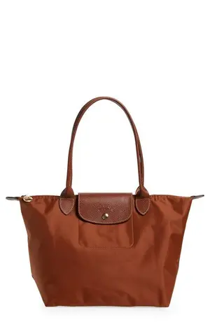 Longchamp Medium Le Pliage Shoulder Tote - Cognac