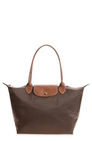 Longchamp Medium Le Pliage Shoulder Tote - Mocha