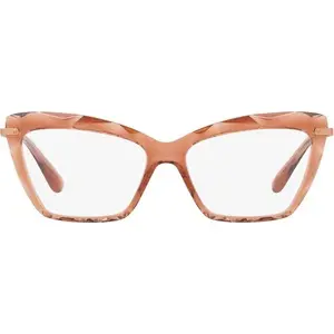 Dolce & Gabbana Dolce&Gabbana 53mm Cat Eye Optical Glasses Transparent Pink