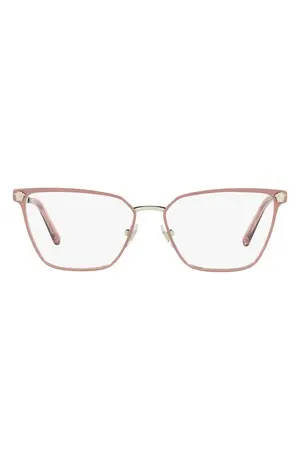 Versace Versace 54mm Eyeglasses Pink/ Pale Gold/ Demo Lens