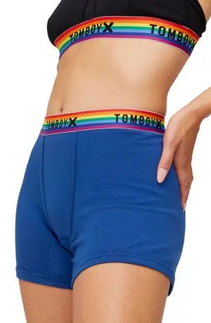TOMBOYX First Line Stretch Cotton Period 4.5-inch Trunks Night Sky Rainbow