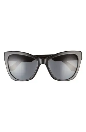 Versace Versace 56mm Cat Eye Sunglasses Dark Grey